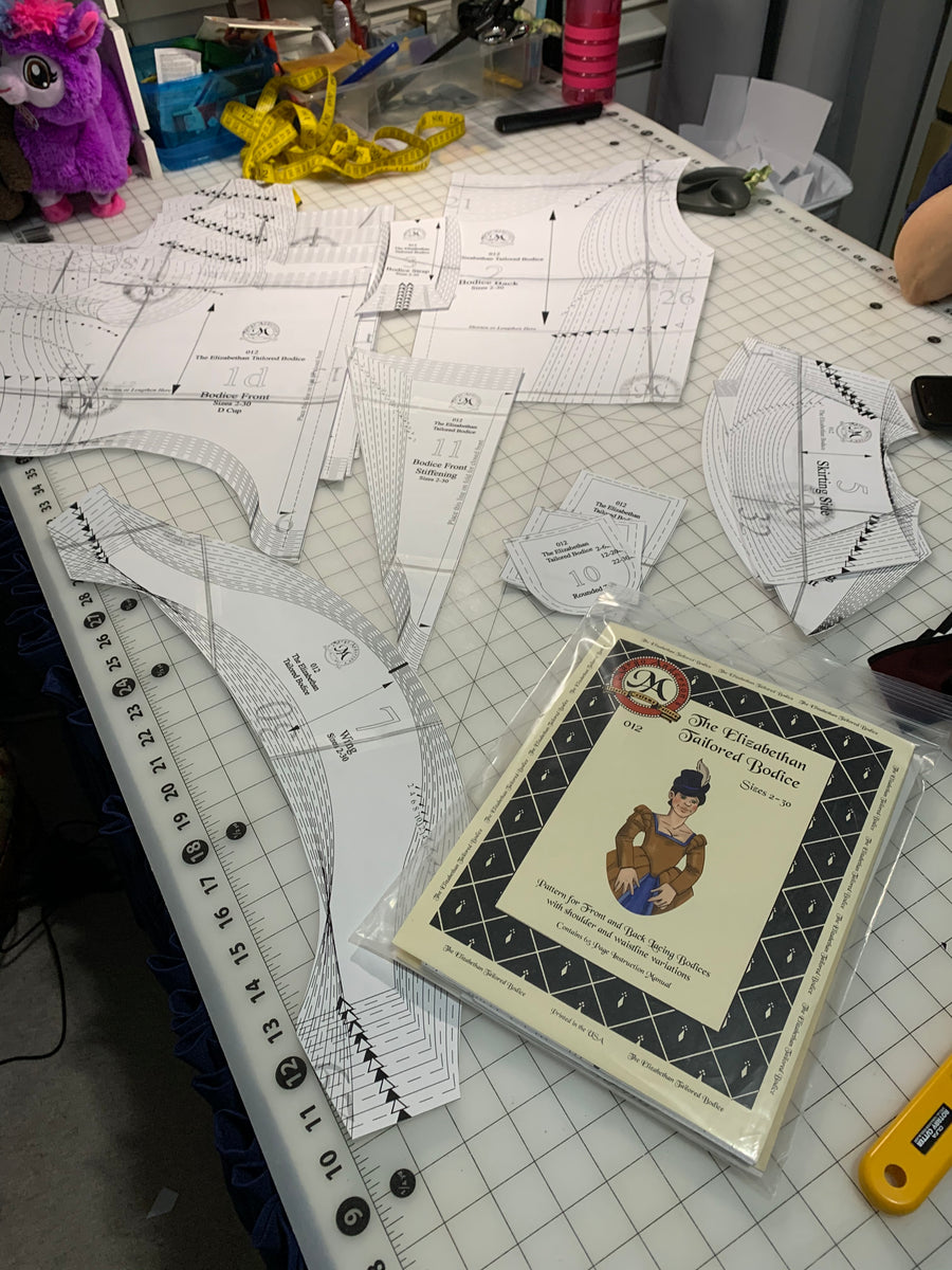 #012: The Elizabethan Bodice Sew Along: ASSEMBLING A DIGITAL PATTERN ...