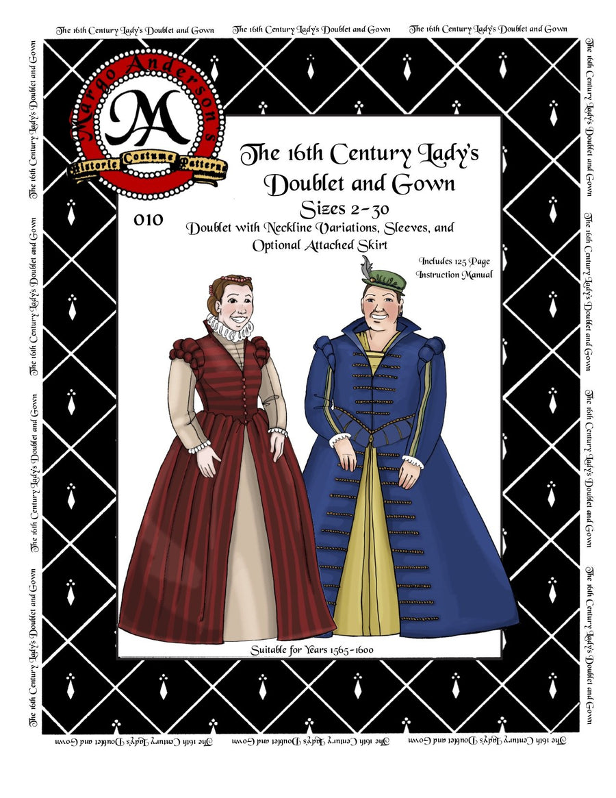 Elizabethan Women's Patterns – Margo Anderson's Historic Costume Patterns