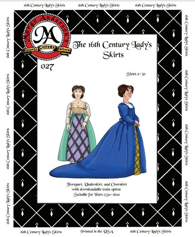 Elizabethan Women's Patterns – Margo Anderson's Historic Costume Patterns